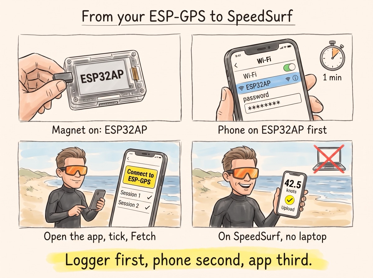 Your Motion and ESP-GPS now upload from your phone | SpeedSurf.app